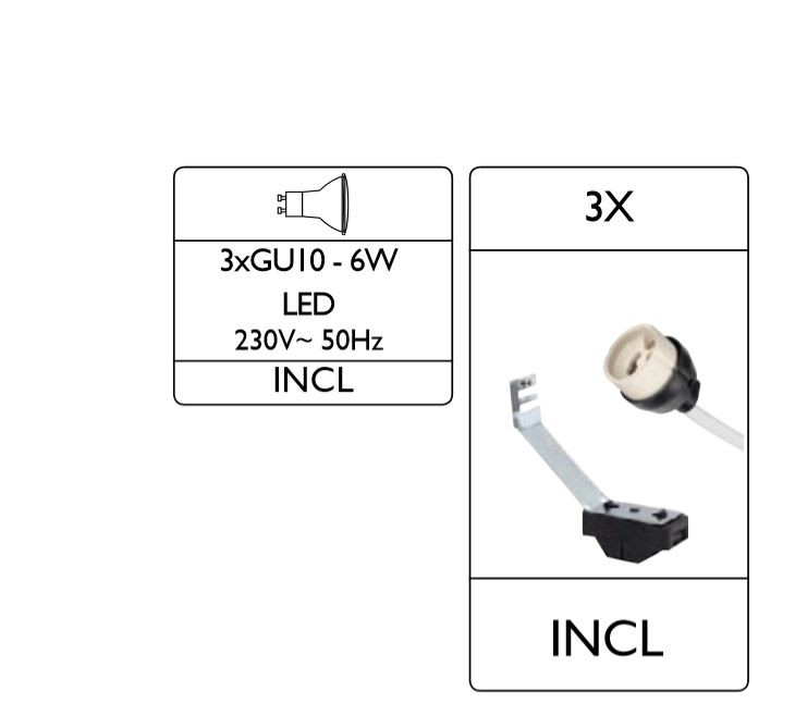 Faretto Da Incasso Orientabile 10cm GU10 Led Matrix Bianco Intec Light