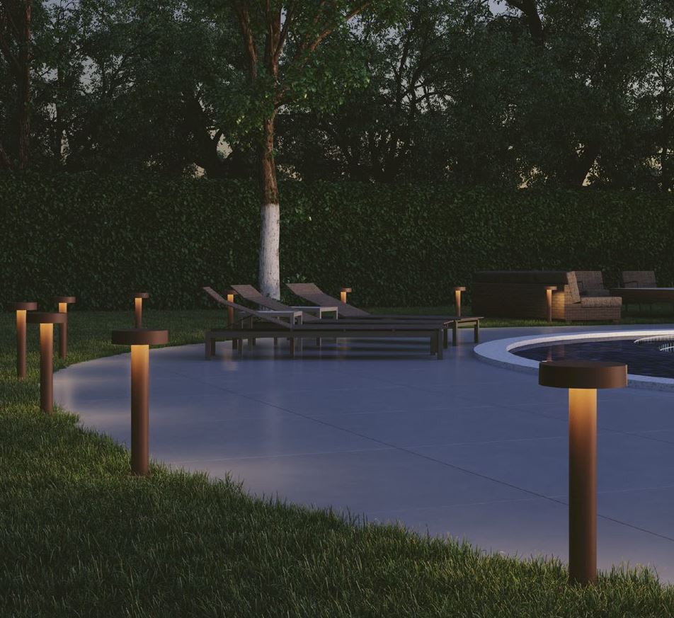 Lampioncino Da Esterno Fungo 70 cm Corten Led G9 IP65 Underwood Intec Light
