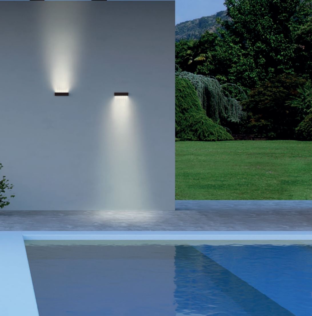 Applique Led Da Esterno Corten Rettangolare Monoemissione Omnia Redo