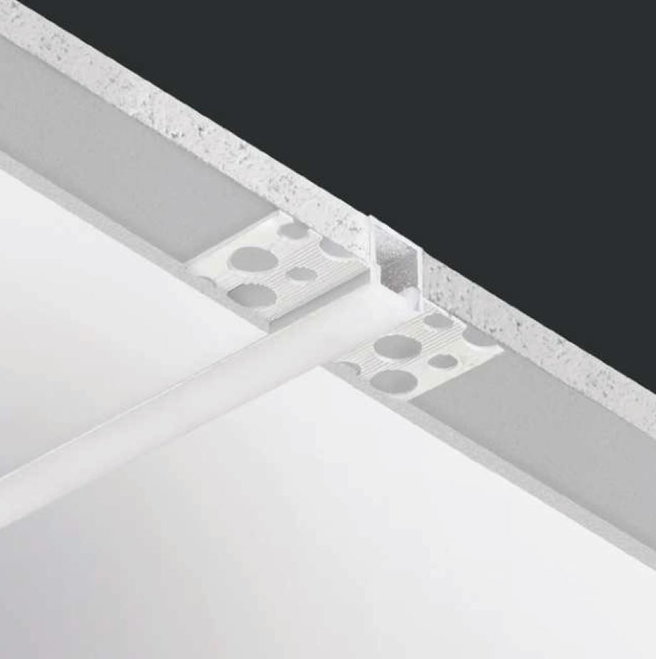 Profilo Da Incasso Cartongesso 2mt Per Strip Led 10 mm Gea Luce